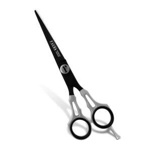 facón professional razor edge barber hair cutting scissors - japanese stainless steel - 6.5" length - fine adjustment tension screw - salon quality premium shears (the alpha)