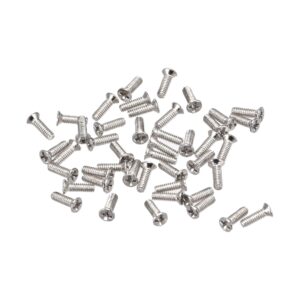 uxcell m1.2 x 4mm phillips screw fastener silver tone for laptop pc tv fan switch 500pcs