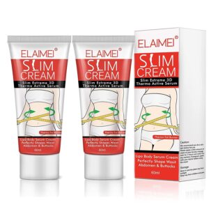 slimming hot cream 2 pack, hot cream for belly fat, fat burning cream, anti-cellulite slim massage cream - slimming cream for waist, belly, buttocks and thighs, loose weight fast for women