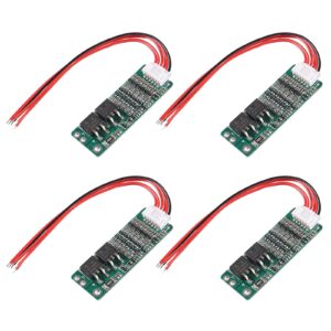 4 pcs melife 5s 15a charger pcb bms protection board for 18650 lithium battery cell battery charger lipo 18v 21v with 6-core wire