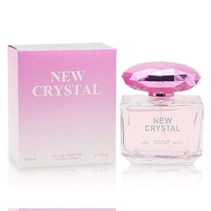 novoglow new crystal- eau de parfum spray perfume, fragrance for women- daywear, casual daily cologne 3.4 oz bottle- ideal edp beauty gift for birthday, anniversary