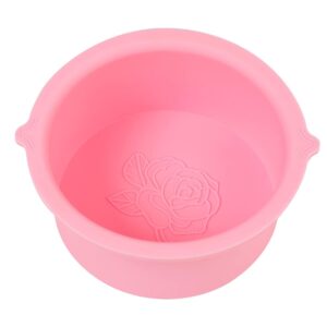 oakeer silicone wax warmer pot with nonstick single bowl - reusable for waxing, pink