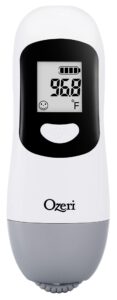 ozeri kinetic non-contact forehead thermometer with battery-free infrared technology