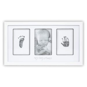 felt like sharing baby hand and footprint kit, white frame, baby footprint kit