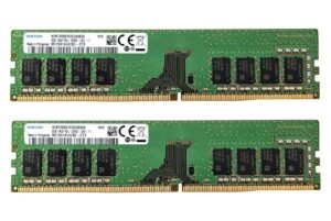 samsung 16gb (2x8gb) ddr4 2666mhz dimm pc4-21300 udimm non-ecc 1rx8 1.2v cl19 288-pin desktop computer ram memory upgrade kit m378a1k43cb2-ctd