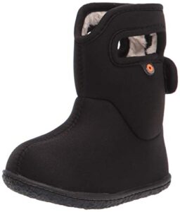 bogs baby rain boot, black/black, 6 us unisex infant