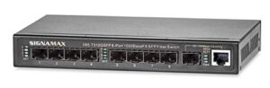 8-port 100base sfp unmanaged switch plus 1-10/100/1000baset/tx 1 dual media port, signamax 065-7310sfp