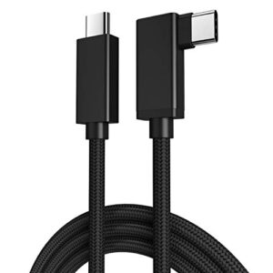 usb c video cable right angle 10ft, 4k uhd with audio support 100w pd fast charge and data syncing at gen2 10gbps high speed compatible for usb c ipad pro, macbook pro, imac, surface pro and more