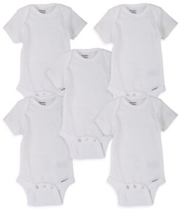 gerber 18 5pk white onesies - (packaged) 0-3m white