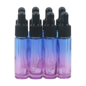 kesell 8 pack 0.34oz/10ml essential oil dropper bottles colorful glass bottles with eye dropper empty travel bottles for perfume