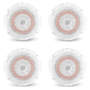 facial cleansing brush heads replacement compatible with radiance face brush head, for clogged and enlarged pores, 4 pack