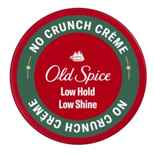 old spice no crunch crème, hair styling crème for men, low hold with low shine, 2.22 oz