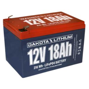 dakota lithium - 12v 18ah deep cycle battery - 1 battery