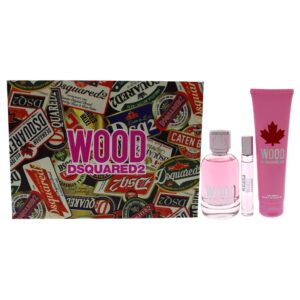 dsquared2 wood women 3 pc gift set