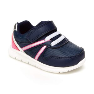 simple joys by carter's baby girls nicky athletic sneaker, navy, 4 infant