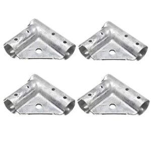 plum fittings 1 3/8" x 1 3/8" chain link fence top gate corner | pressed steel top gate corner | top gate elbow | pack of 4