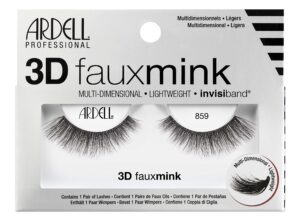 ardell faux mink luxuriously lightweight with invisiband 3d #859 (pack of 6)