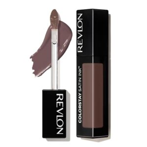 revlon colorstay satin ink liquid lipstick, longwear rich lip colors, formulated with black currant seed oil, 024 perfect storm, 0.17 fl oz