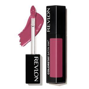 revlon colorstay satin ink liquid lipstick, longwear rich lip colors, formulated with black currant seed oil, 010 your majesty, 0.17 fl oz