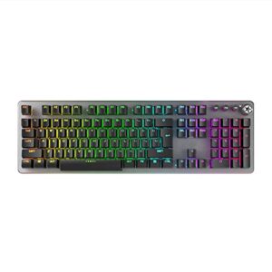 nbsxr -manipulator keyboard with full keys without punching, metal panel, high-low key layout, 104-key dustproof usb interface, rainbow gaming keyboard,green