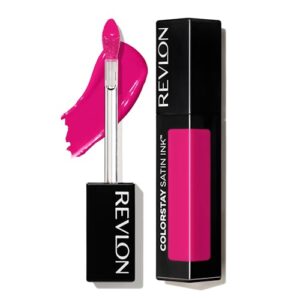 revlon colorstay satin ink liquid lipstick, longwear rich lip colors, formulated with black currant seed oil, 012 seal the deal, 0.17 fl oz