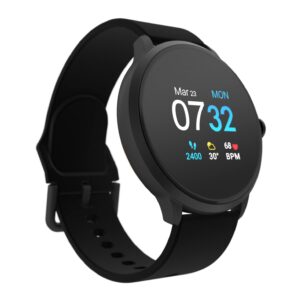 itouch sport 3 smartwatch (with 24/7 heart rate tracking, step counter, notifications, body temperature monitor)