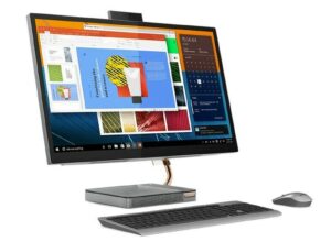 lenovo 27" qhd touchscreen all-in-one ideacentre 5 computer with intel 8 core i7-10700t processor up to 4.5 ghz, 16gb ddr4 ram, 512gb pcie ssd, and windows 10 home