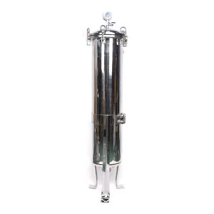 304 stainless steel bag filter with pressure gauge good sealing quick opening bag filter for industrial (#2)