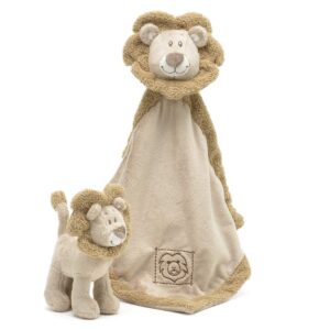 unipak 12" lion blanket with 6" rattle baby set