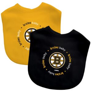 baby fanatic officially licensed unisex baby bibs 2 pack - nhl boston bruins baby apparel set