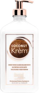 devoted creations coconut krém moisturizer - coconut infused silicone moisturizer with silk proteins & cactus water for ultra rich 24 hour hydration 18.25 oz.