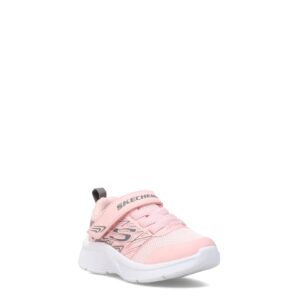 skechers girls microspec-bold delight sneaker, light pink, 11 little kid