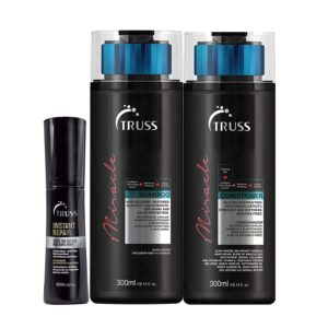 truss instant repair leave-in hair protector bundle with miracle shampoo and conditioner set