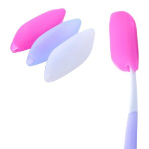 3 pcs toothbrush covers, silicone toothbrush cover cases, toothbrush head case holder protectors