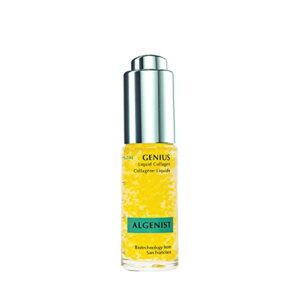 algenist genius mini liquid collagen serum - firming and hydrating face serum with collagen + vitamin e - helps visibly minimize fine lines + wrinkles and improve elasticity (6.2ml)