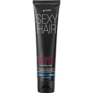 sexyhair style ultra curl support styling crème-gel, 5.1 oz | high control | adds definition and long-lasting shape