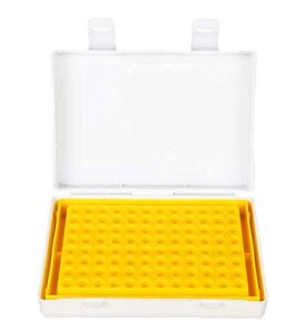 96 wells pcr carrying box pcr tube rack only for 0.2ml micro-tubes, 8 x 12 array (yellow)