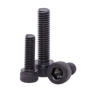 m3-0.5 x 12mm socket head cap screws, 12.9 grade alloy steel, black oxide finish, full thread, coarse thread, allen hex drive, 100 pcs