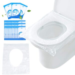 100 pack disposable plastic toilet seat covers,portable potty seat covers for travel,toilet seat protectors for toddler potty training,pregnant mom,individually pack