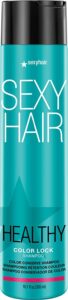 sexyhair healthy color lock color conserve shampoo, 10.1 oz | color safe | sls and sles sulfate free | all hair types