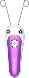 butterfly hair removal system. thread machine for facial and body hair removal with rechargeable battery