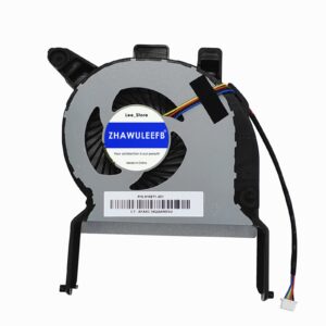 lee_store cpu cooling fan for hp prodesk 400/600 g2 / elitedesk 800 g2, p/n: 810571-001 dfb593512mn0t, dc12v 0.7a 4-wire, 4-pin