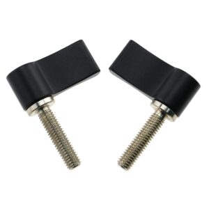 e-outstanding 2pcs l-shaped 7-shaped handle screw m5 20mm male threading rotating knob adjustable thumb lever screw black for photographic equipment