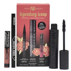 kat von d legendary icons set includes full size mascara + full size tattoo liner + lolita liquid lipstick mini