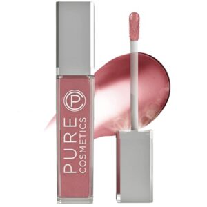 pure cosmetics pure illumination lip gloss - led-lit applicator w/side mirror - non-sticky, moisturizing & hydrating lip glosses - soothes & protects dry chapped lips (classy)