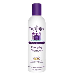 fairy tales daily cleanse everyday kids shampoo - gentle natural defining shampoo, tangle free, moisturizing and hydrating formula, paraben free - 12 oz