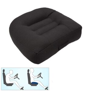 car booster seat cushion heightening height boost mat, breathable mesh portable car seat pad angle lift seat for car, office,home (pure black)