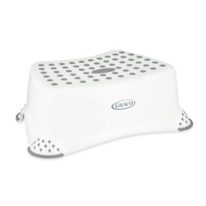 graco step stool with anti-slip grip - white