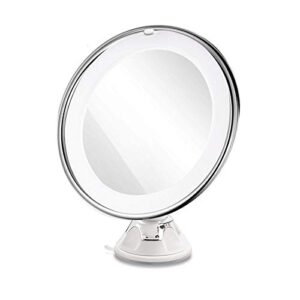 fqyydd illuminated makeup mirror adjustable magnifying led light makeup mirror with strong suction cup