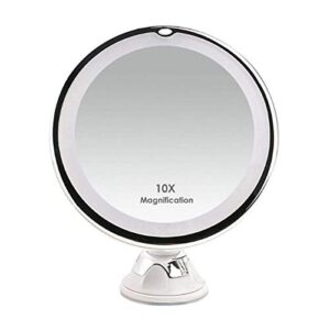 fqyydd illuminated makeup mirror make-up mirror with led light 10x magnifying glass portable